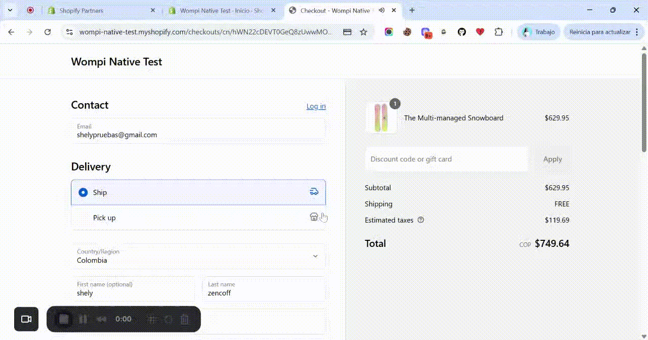 Shopify | Wompi Docs