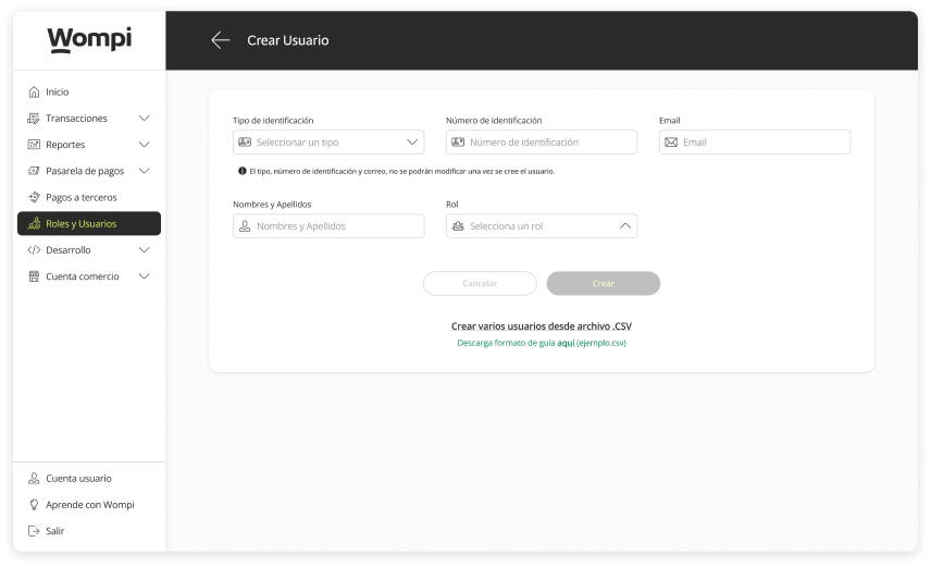 Pagos a terceros | Wompi Docs