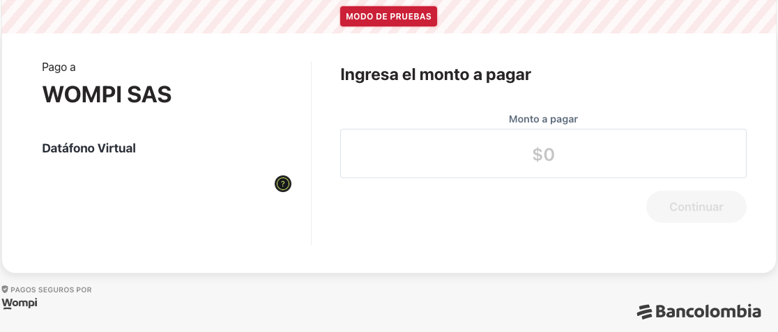 Sandbox para transacciones con 3D Secure (v1) - deprecada | Wompi Docs