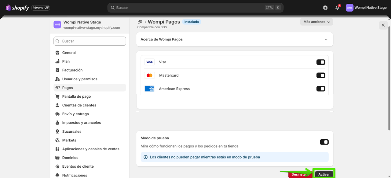 Shopify | Wompi Docs