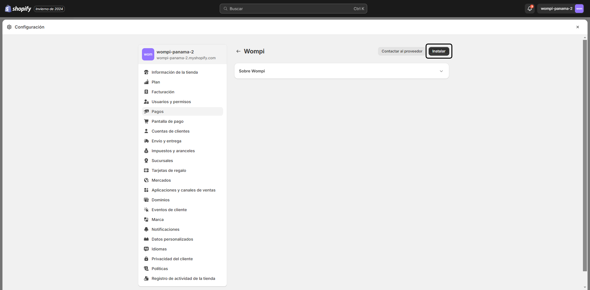Shopify | Wompi Docs