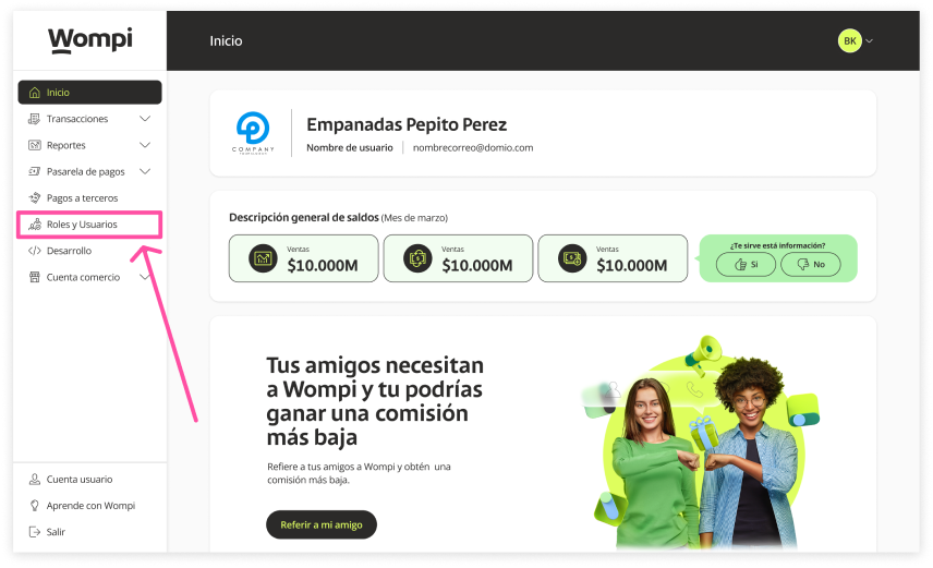 Payments to third parties | Wompi Docs