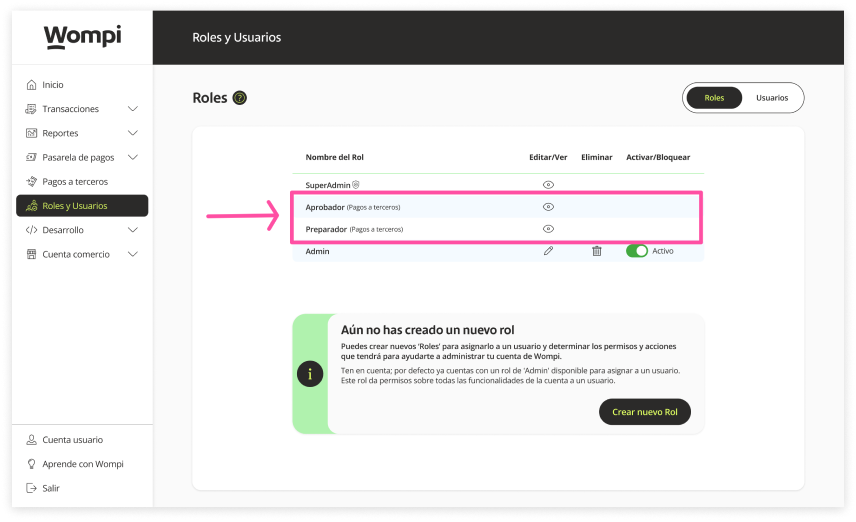 Payments to third parties | Wompi Docs