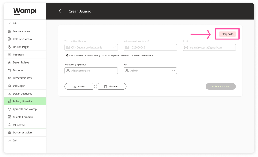 Usuarios | Wompi Docs
