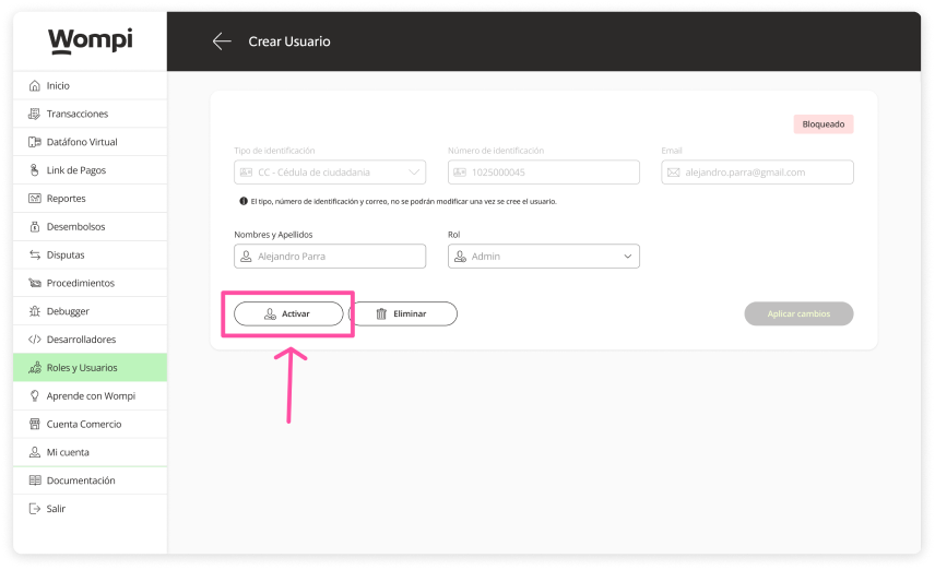 Usuarios | Wompi Docs